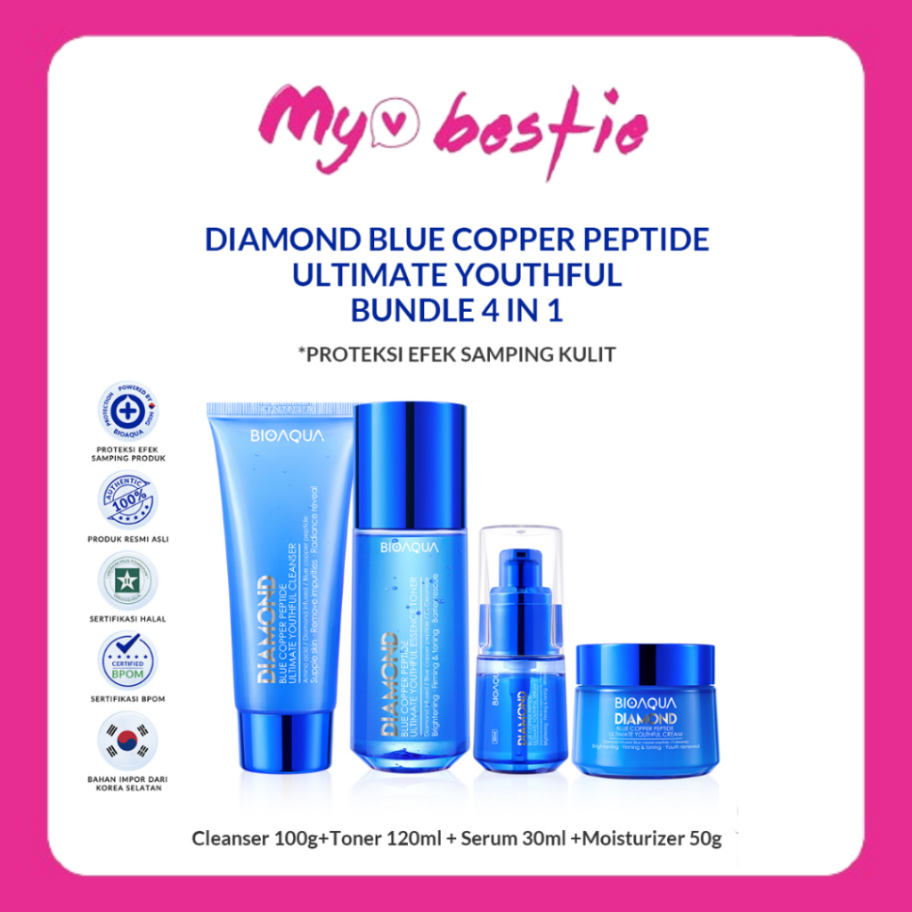 Jual [My Bestie Official] BIOAQUA Diamond Blue Copper Peptide Skincare ...