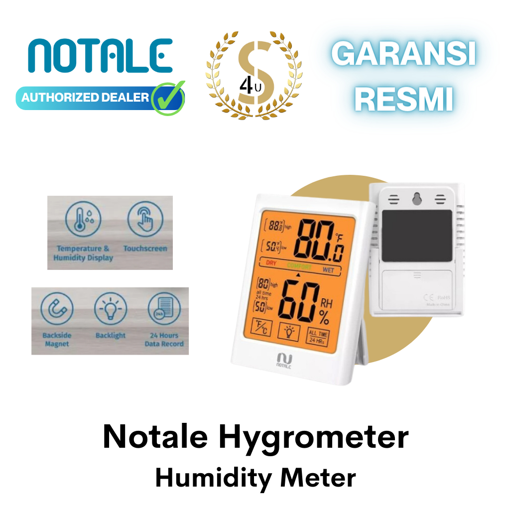 Jual Notale Hygrometer Thermometer Humidity Meter | Shopee Indonesia