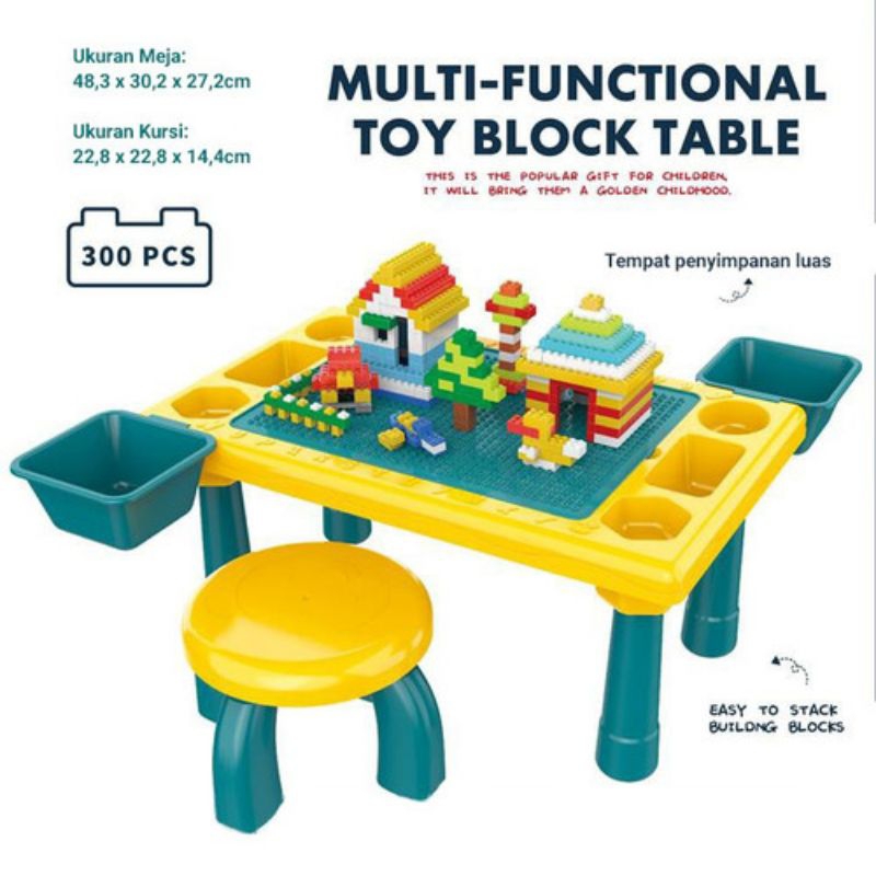 Jual Meja lego set 300pcs | toy block table set | Shopee Indonesia
