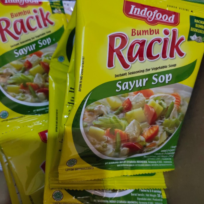 Jual Indofood RACIK SAYUR SOP isi 10 Sachet Bumbu Instan | Shopee Indonesia