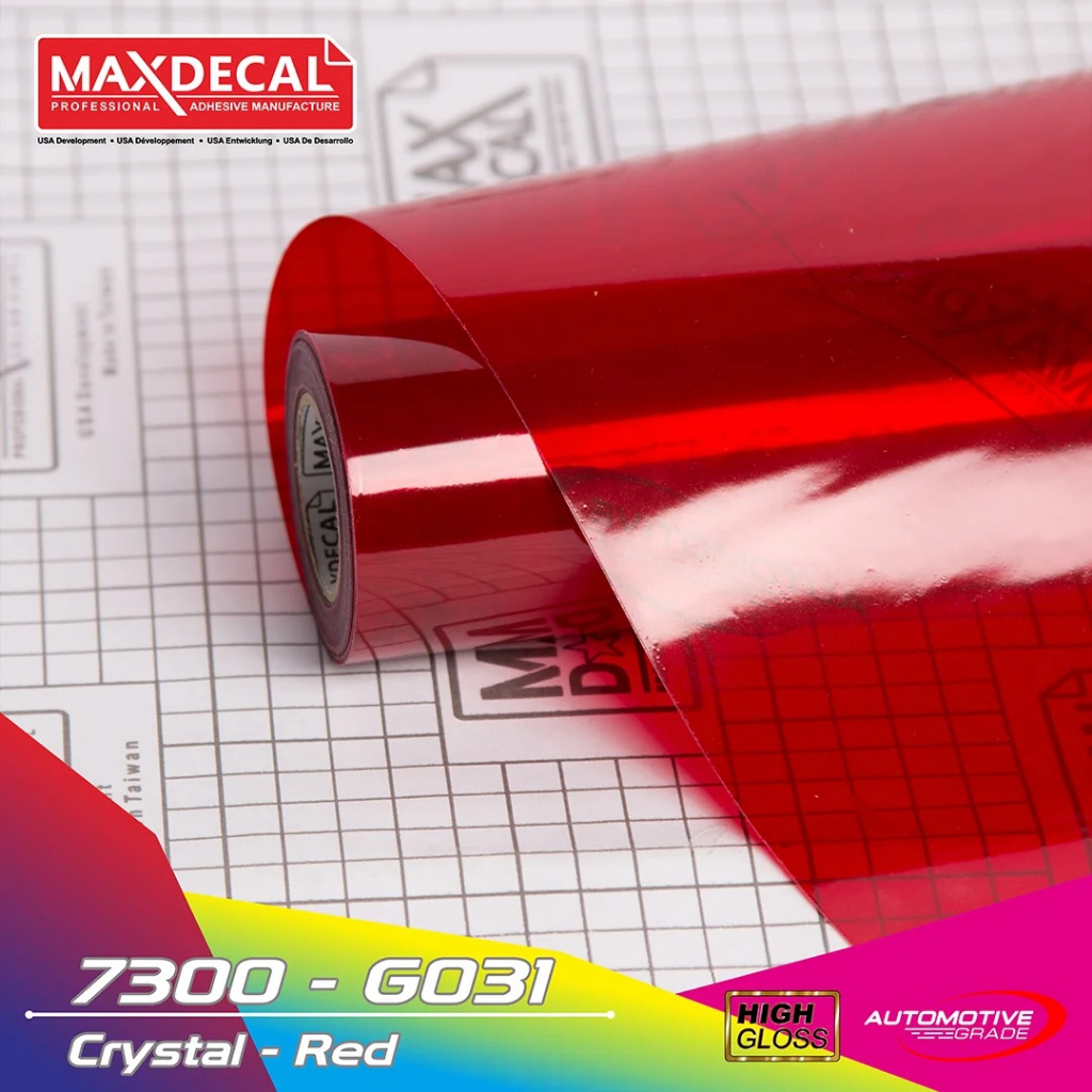 Jual Sticker Maxdecal 7300 G031 Red Transparent Merah Transparan ...