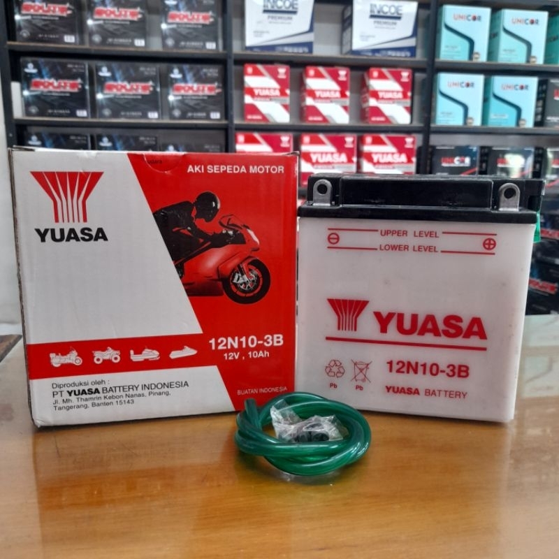 Jual Aki Basah Yuasa 12N10-3B Motor Roda Tiga Viar Binter Mercy Odong odong | Shopee Indonesia