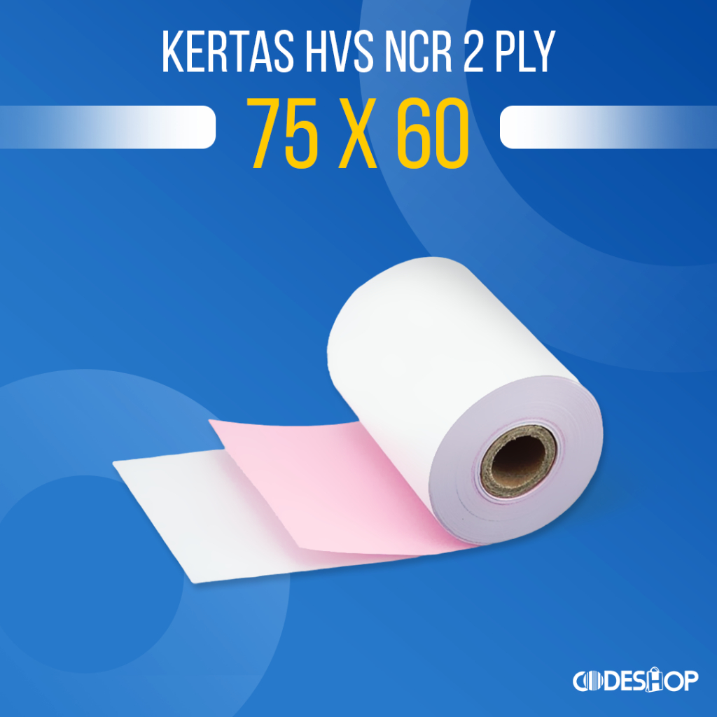 Jual Kertas Ncr Ukuran 75x60 Mm 2 Ply Struk Printer Dot Matrix 75x60mm Shopee Indonesia