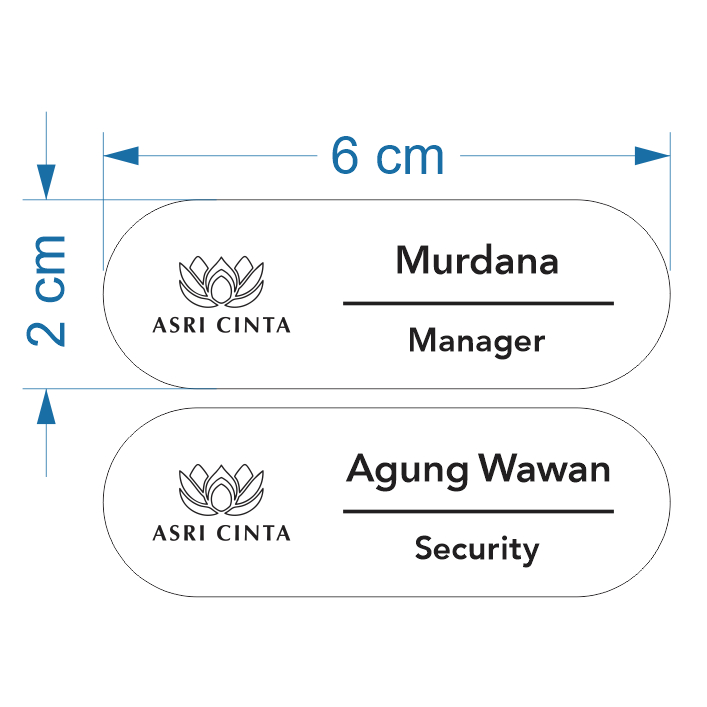 Jual Name Tag Kayu | Name Tag Magnet | Custom Name Tag | Tag Nama ...