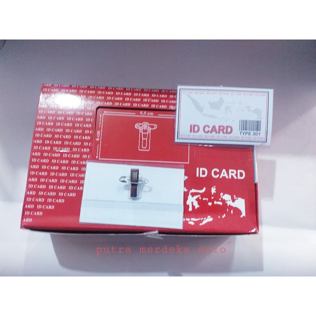 Jual Name Tag Dos Merah , ID Card Name Tag 50 pcs | Shopee Indonesia