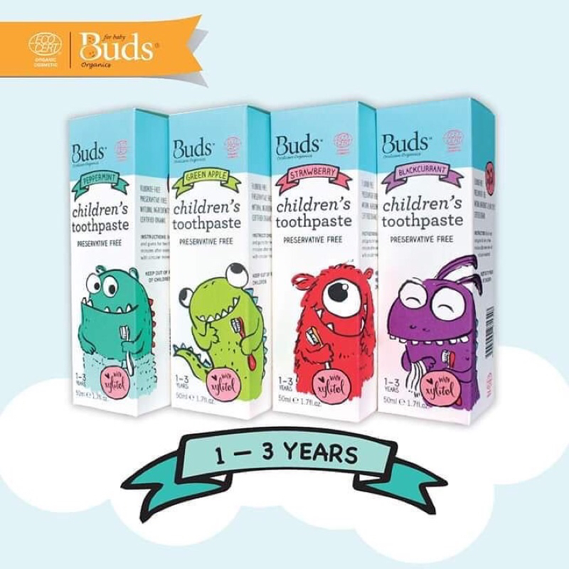 Jual Buds Toothpaste For Kids 1-3 Tahun 3-12 Tahun / Pasta gigi Anak ...