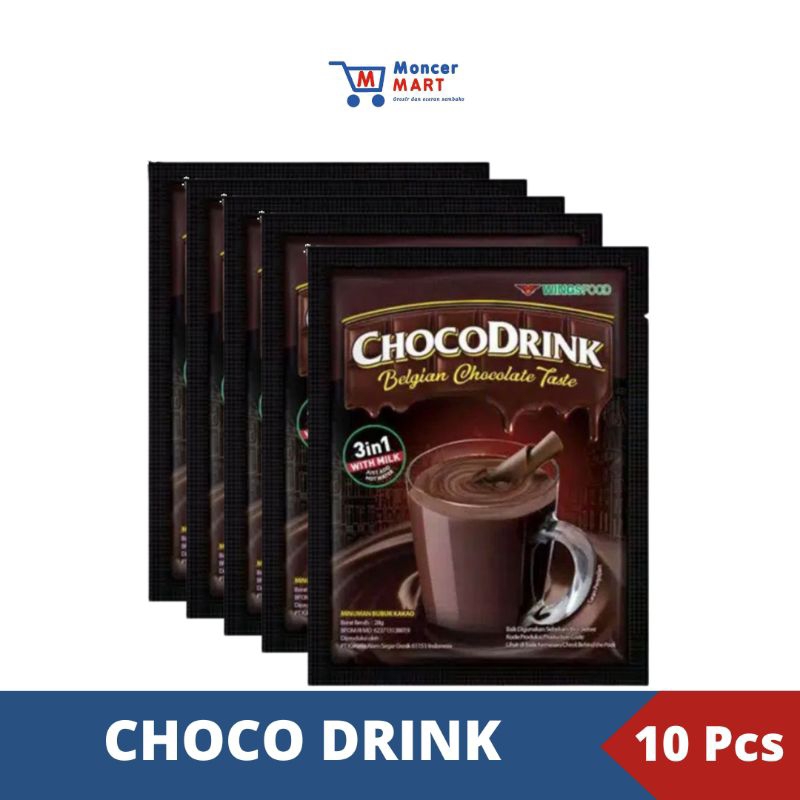 Jual Choco Drink Belgian Chocolate Taste 3in1 With Milk 10 Sachet ...