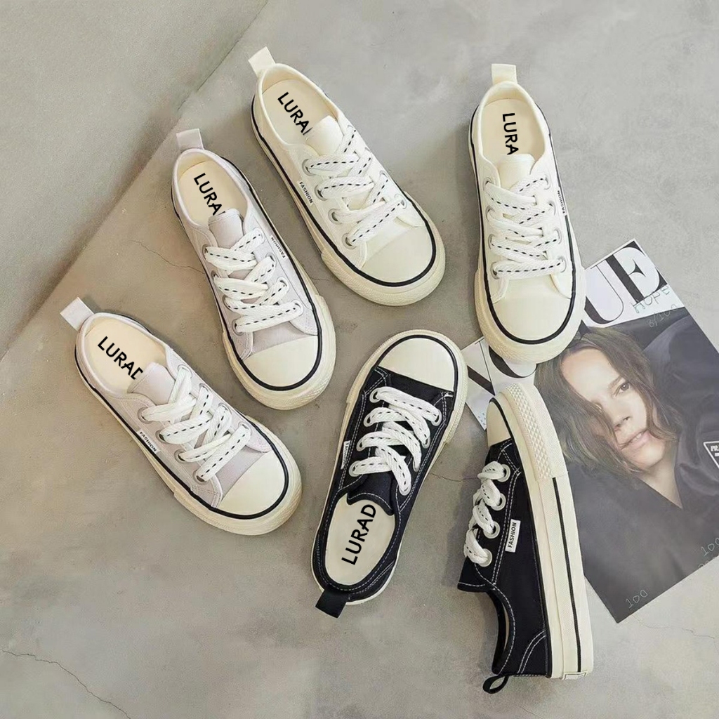 Jual LURAD Sepatu Kanvas Wanita Terbaru Modis Anti Slip Dan Nyaman ...