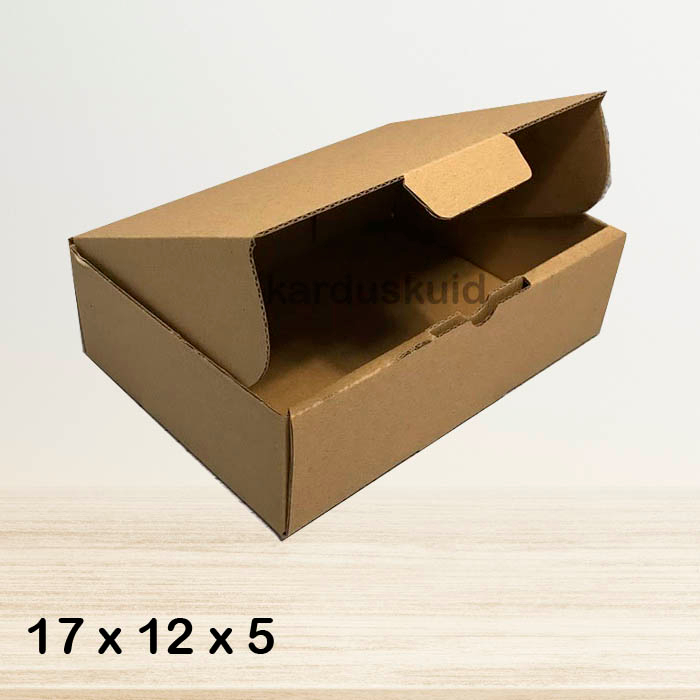 Jual Kardus 17 x 12 x 5 cm die cut tipe E Flute K150 box kotak karton ...