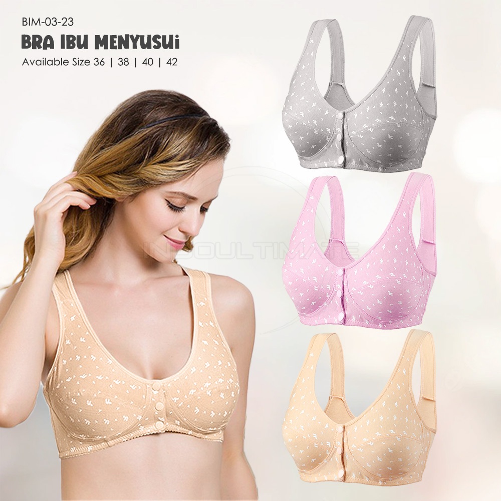 Jual Bra Wanita Tanpa Kawat Bra Menyusui BH Ibu Menyusui Kancing Depan ...