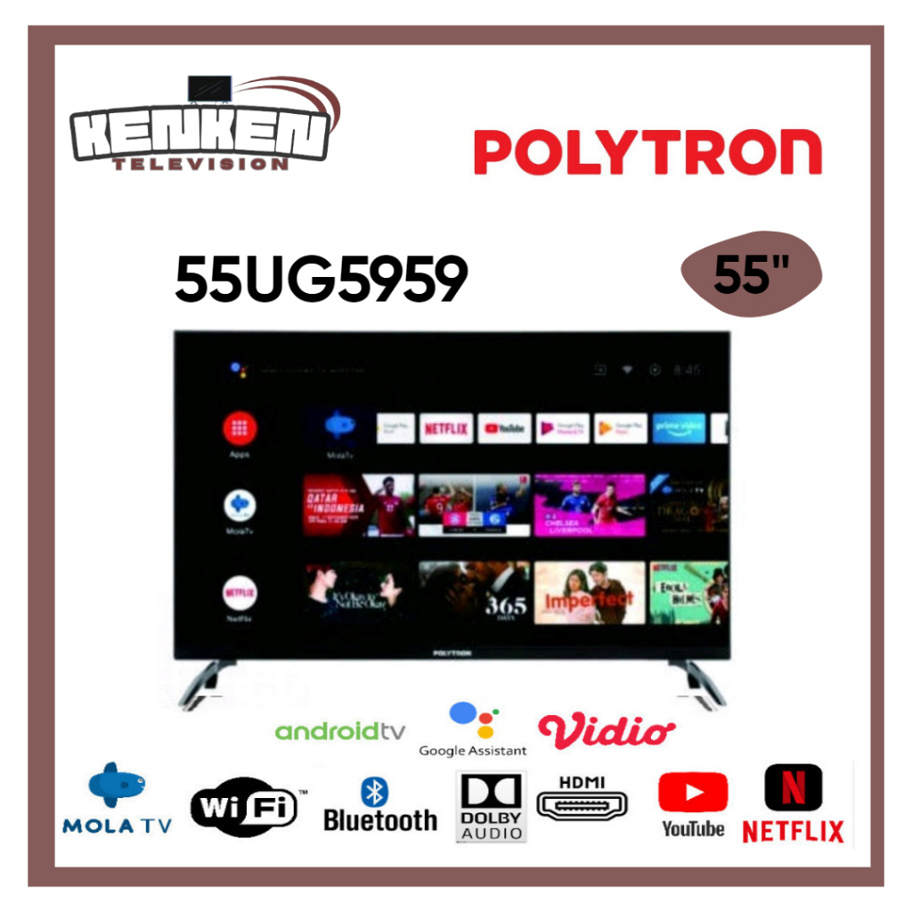 Jual TV LED Polytron 55UG5959 LED Polytron 55 Inch Android TV | Shopee ...