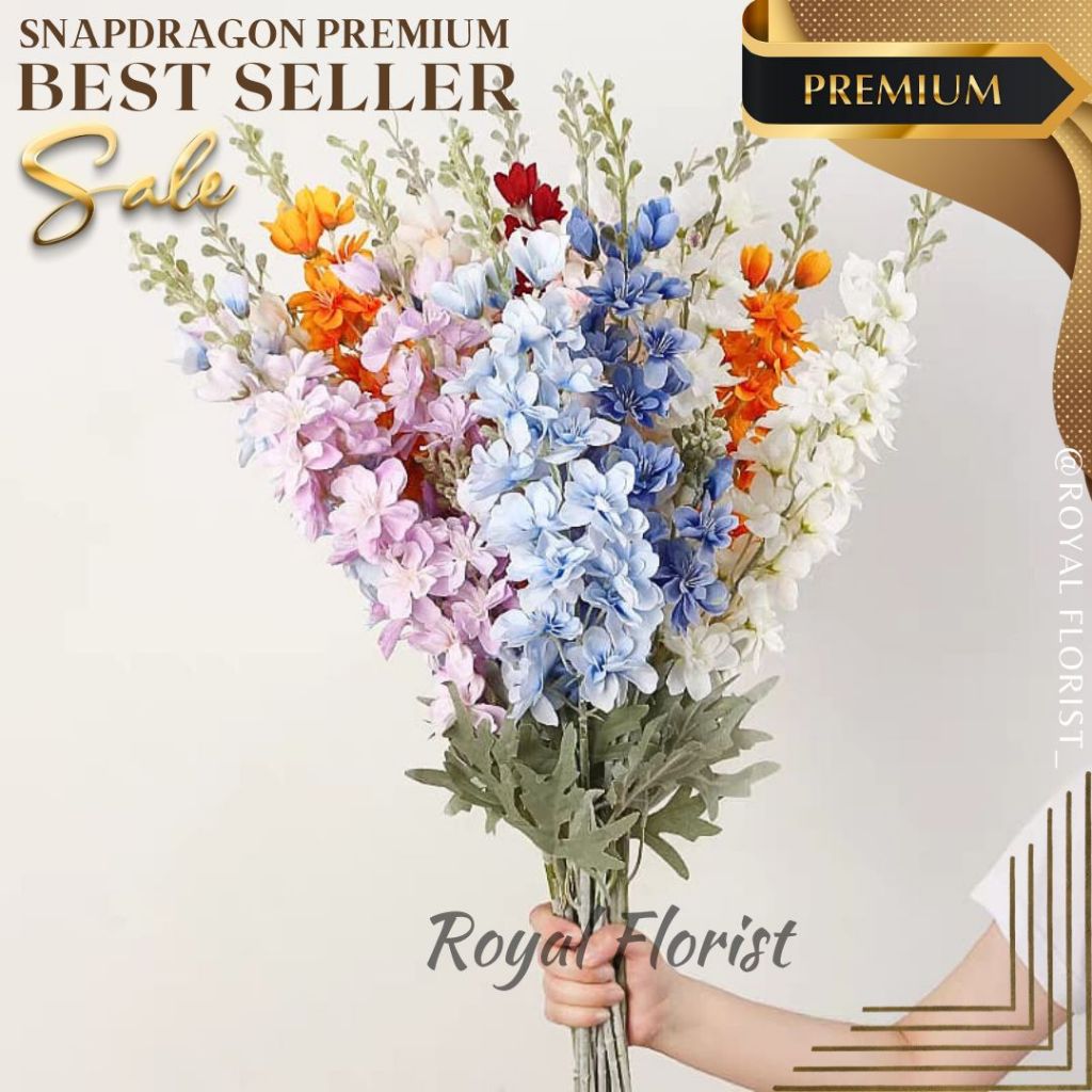 Jual Bunga Snapdragon 2 Cabang/Bunga Delphinium Sedap Malam/Bunga ...