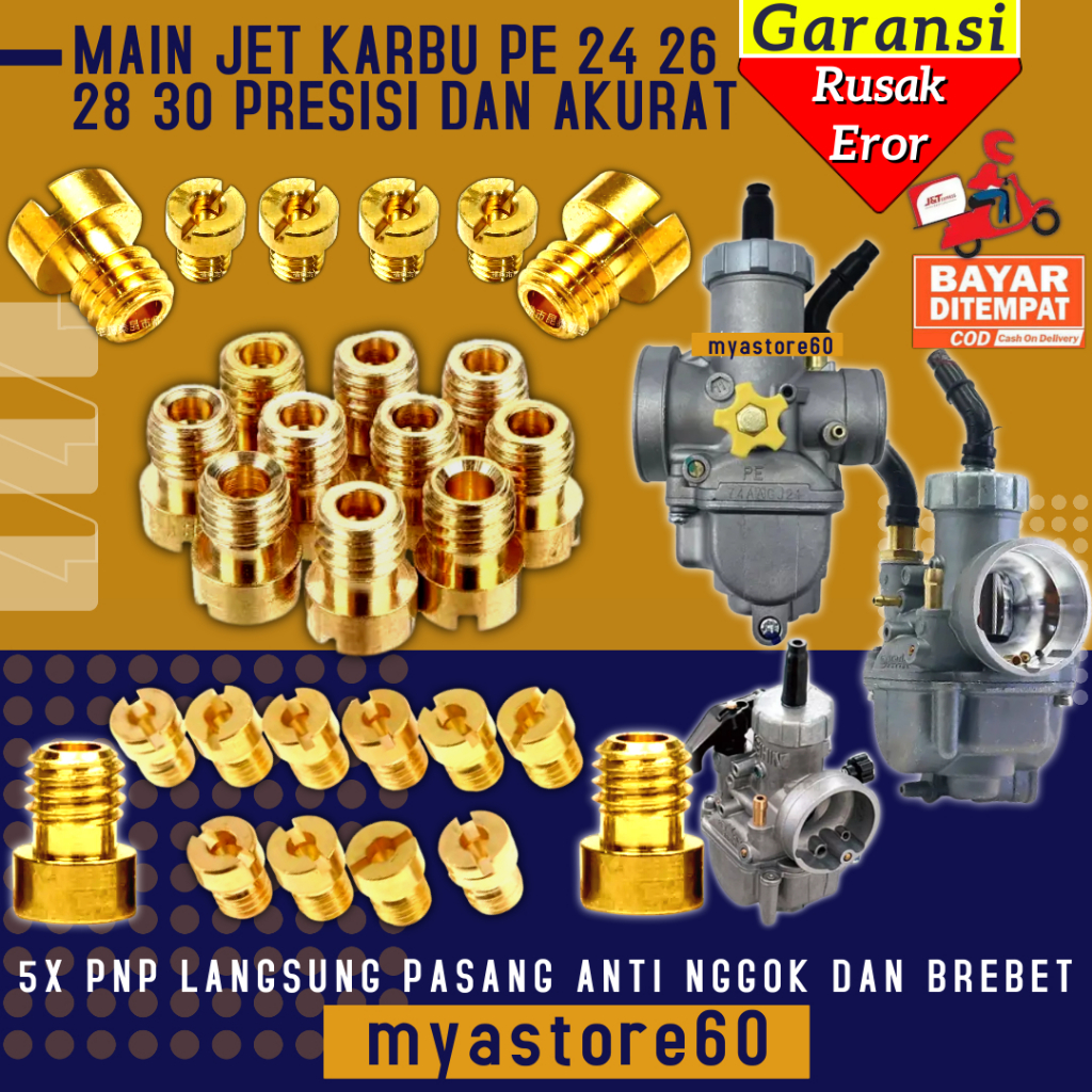 Jual Spuyer Mainjet Main Jet Karburator Karbu Carburator Carbu PE NSR 24 26 28 30 Anti Brebet ...