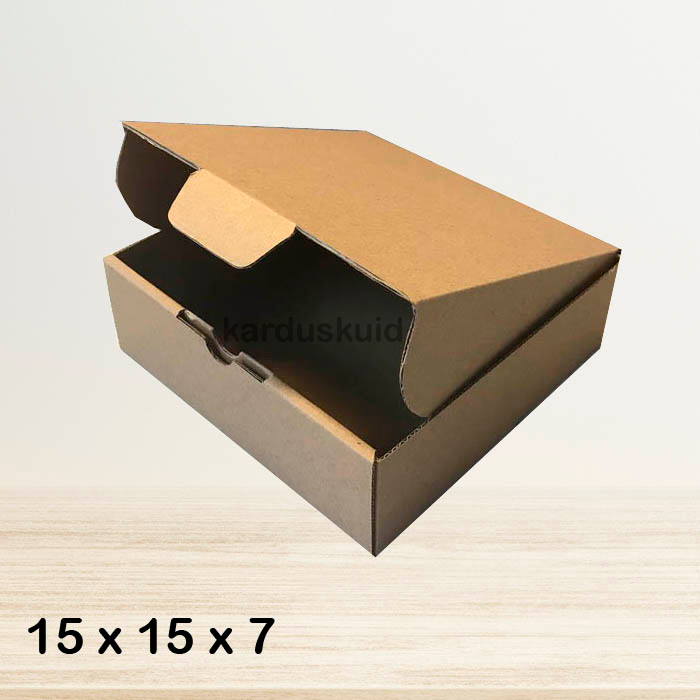 Jual Kardus 15 x 15 x 7 cm die cut tipe E Flute K150 box kotak karton ...