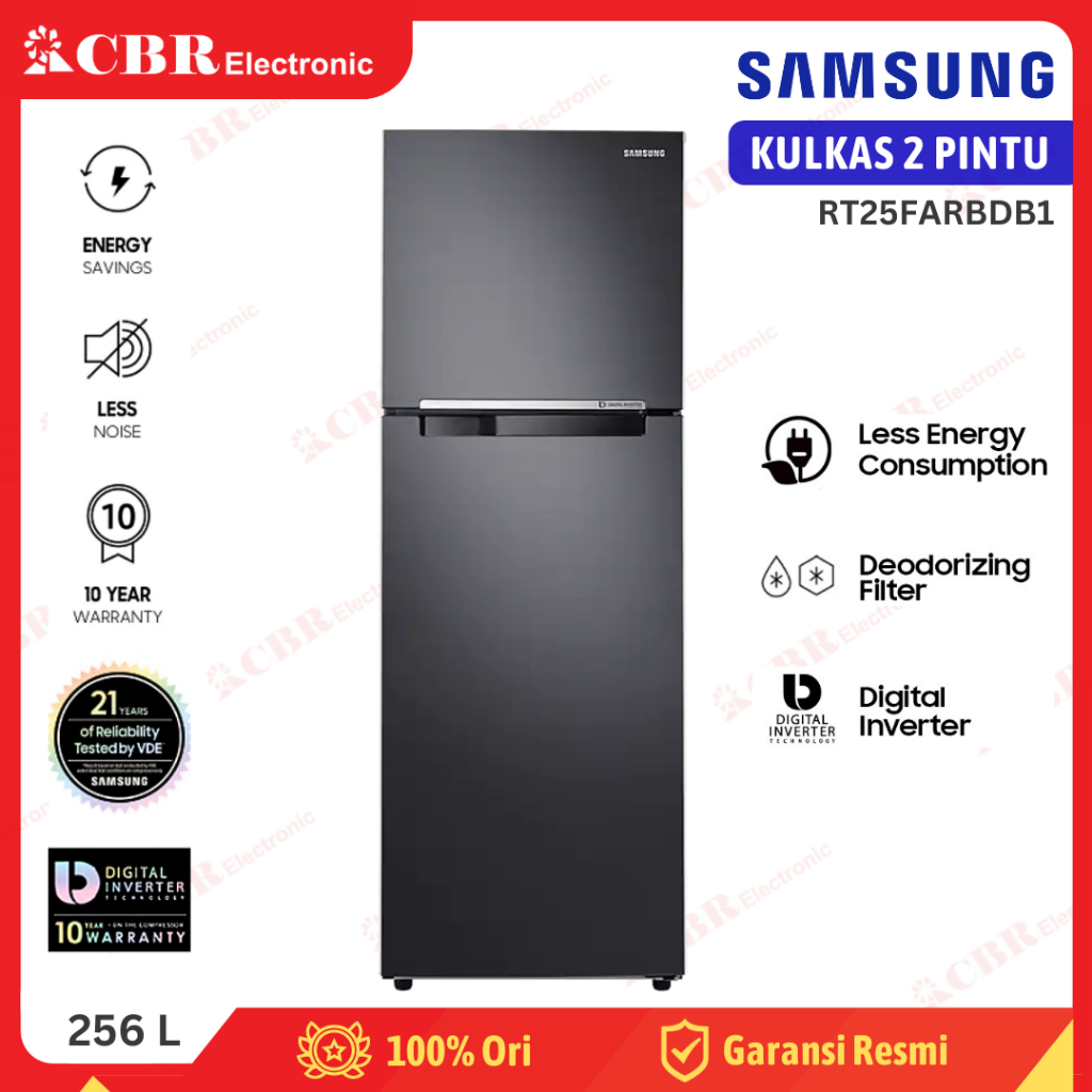 Jual Kulkas SAMSUNG 2 Pintu RT25FARBDB1 (256L / Inverter) | Shopee Indonesia