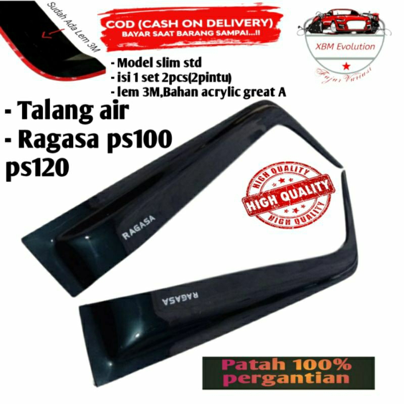 Jual Talang air mobil Ragasa PS100 PS 120 model slim std high quality ...