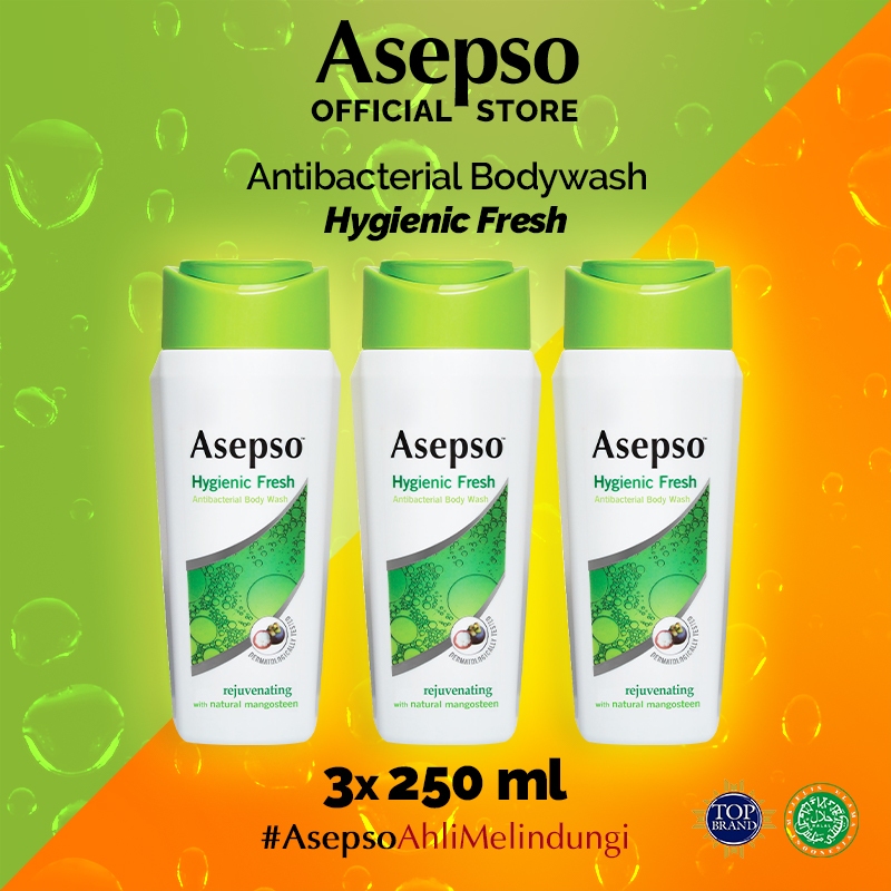 Jual ASEPSO BUNDLING 3 PCS Sabun Cair Body Wash Hygienic Fresh - 250 ml | Shopee Indonesia