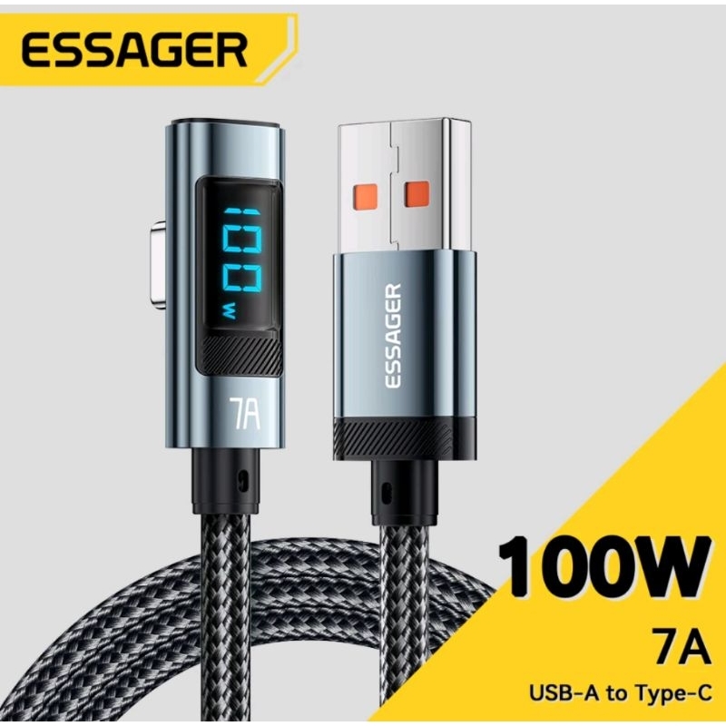 Jual Essager USB to Type-C 7A 100W Digital Display Data Cable Fast ...