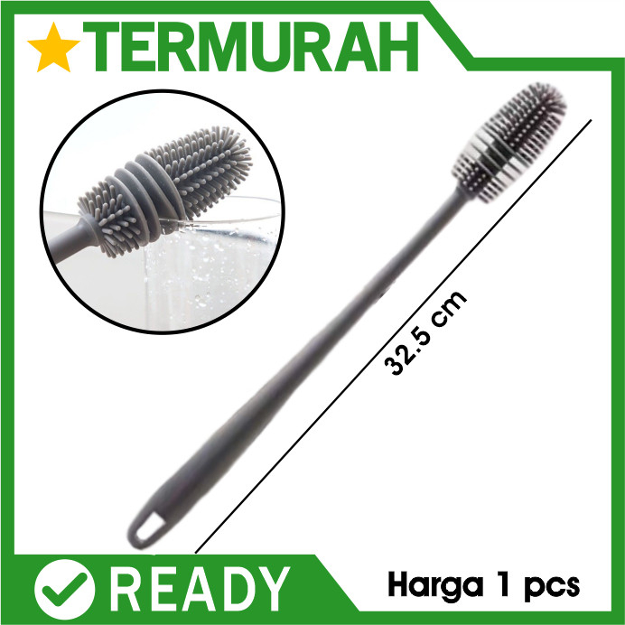 Jual cleaning brush silicone long handle sikat cuci pencuci botol gelas ...