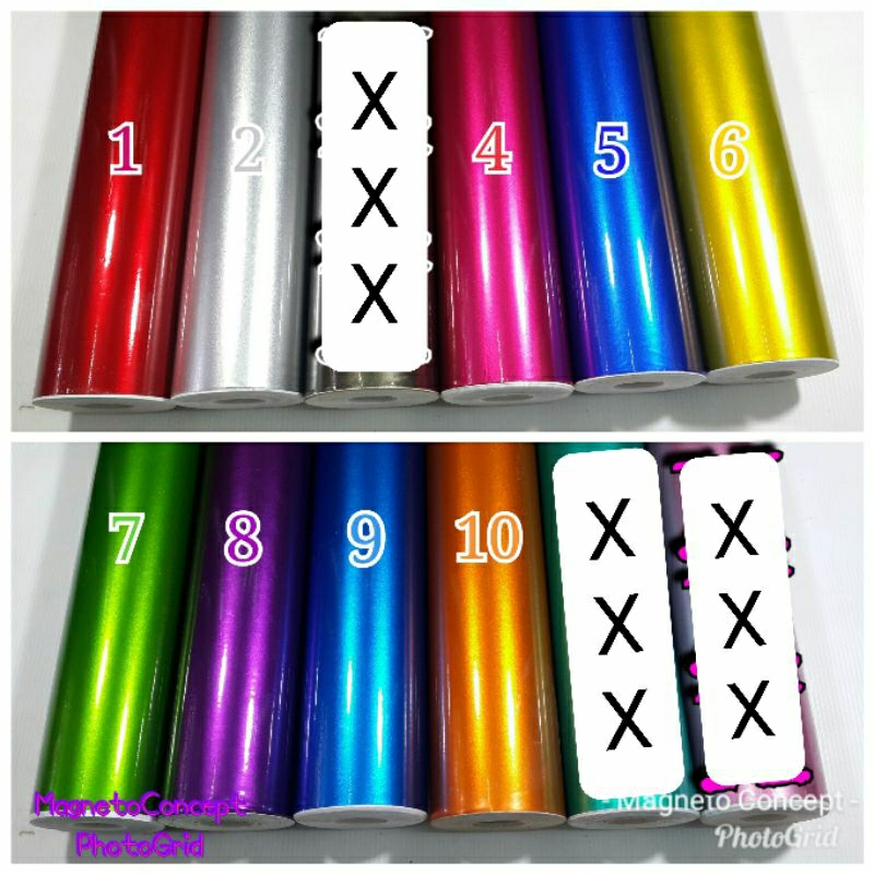 Jual Skotlet Metalik Kilap L45cm x P100cm Sticker Metallic Glossy Candy ...