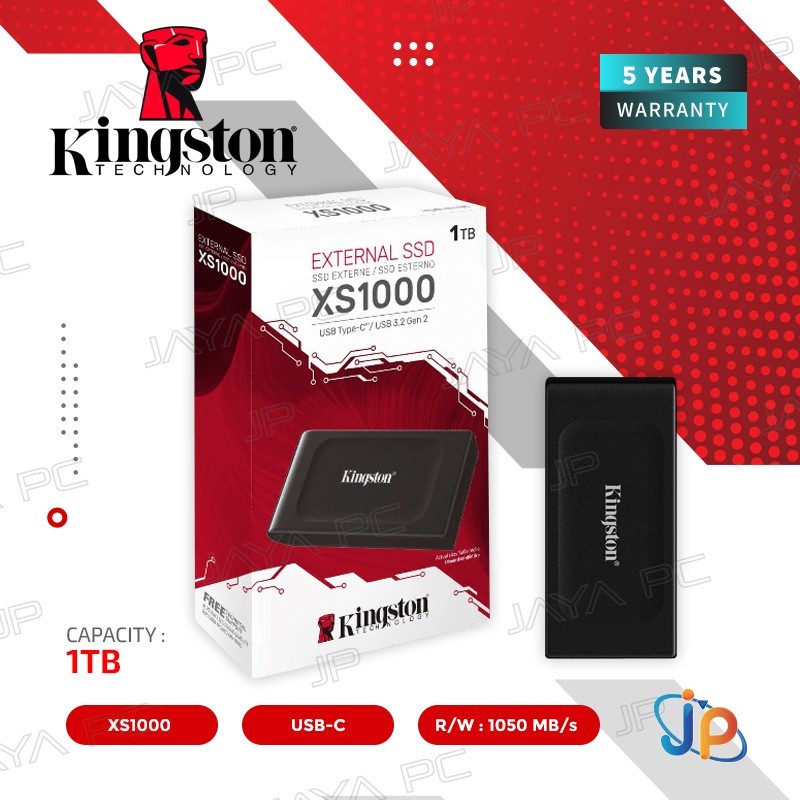 Jual Kingston XS1000 SSD External Portable 1TB - 1 TB USB-C 3.2 ...