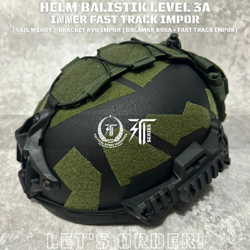 Jual Helm Balistik Level 3A Full Komponen Impor (Bracket NVG/Dalaman ...