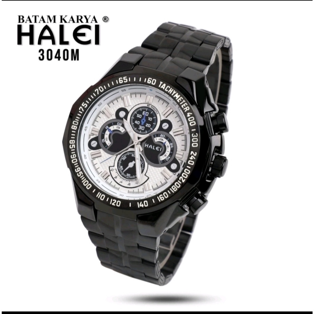Jual [BATAM] Jam Tangan Halei 3040M Pria Stainless Steel Tahan air bisa ...