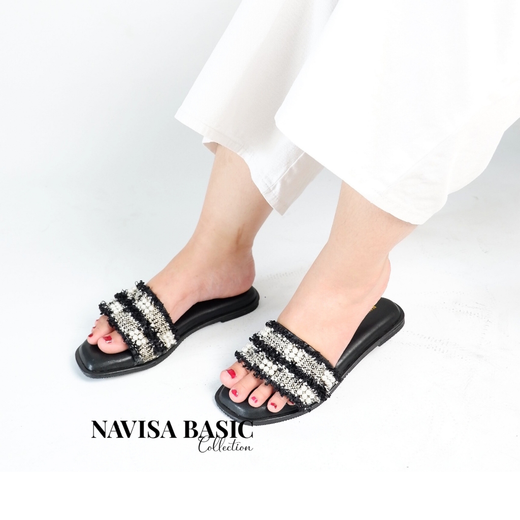 Jual Sandal Wanita Super Empuk Motif Mutiara NonSlip Navisa Bssic ...