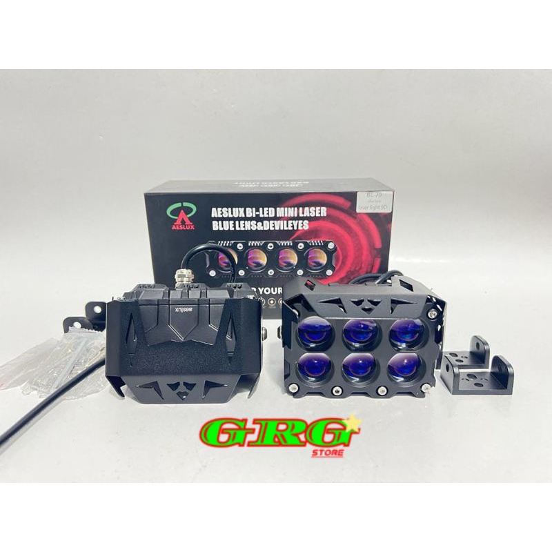 Jual AESLUX 6 MATA I MINI PROJECTOR 6 MATA AESLUX BL 70 LENSA BLUE LENS ...
