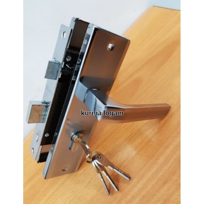 Jual Handle Pintu 1 Set Gagang Pintu Tarikan Pintu Body Kunci ukuran ...