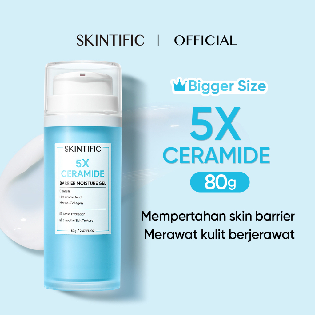 Jual SKINTIFIC 5X Ceramide Barrier Moisture Gel 6g 30g 80g / 6 30 80 Gram - Pelembab Wajah ...