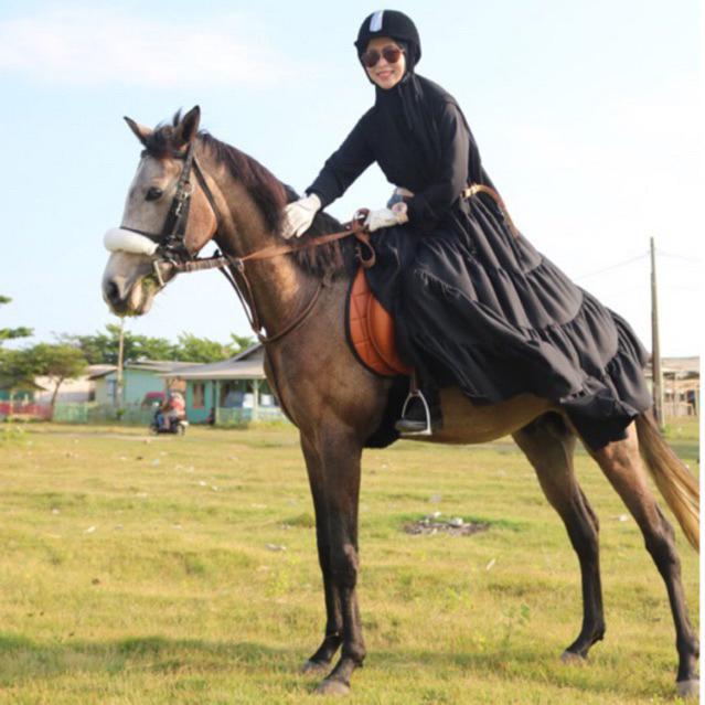 Jual Dress Hitam premium princess berkuda | Shopee Indonesia