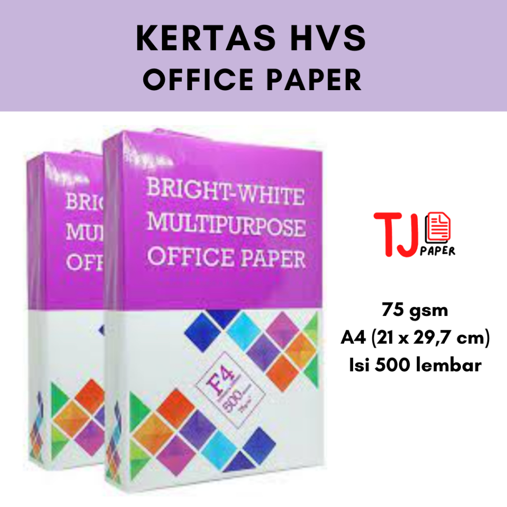 Jual (1 rim) Kertas HVS Putih - 75 Gram - A4 / F4 BMO (Brightwhite ...