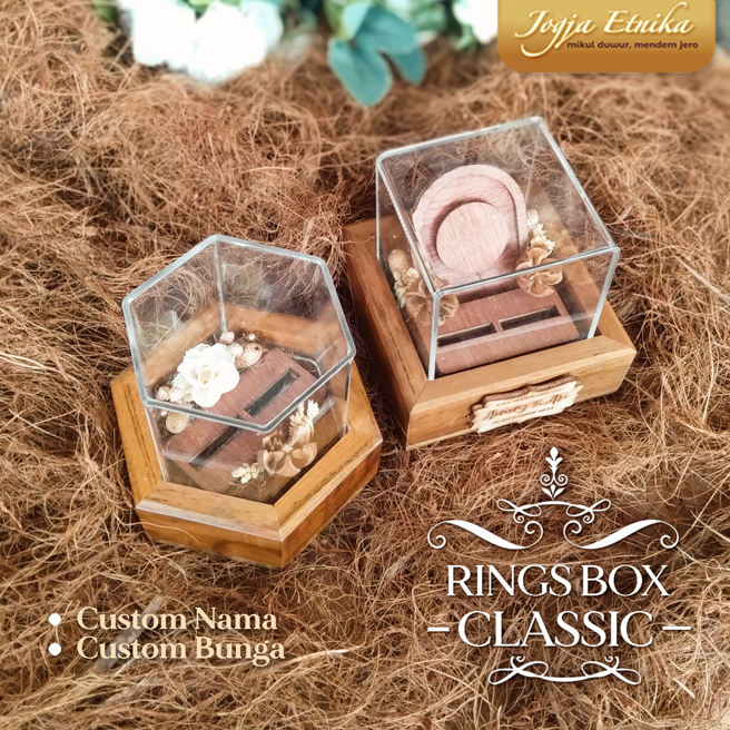Jual Box Cincin Classic / Kotak Cincin Unik Pernikahan Custom Nama ...