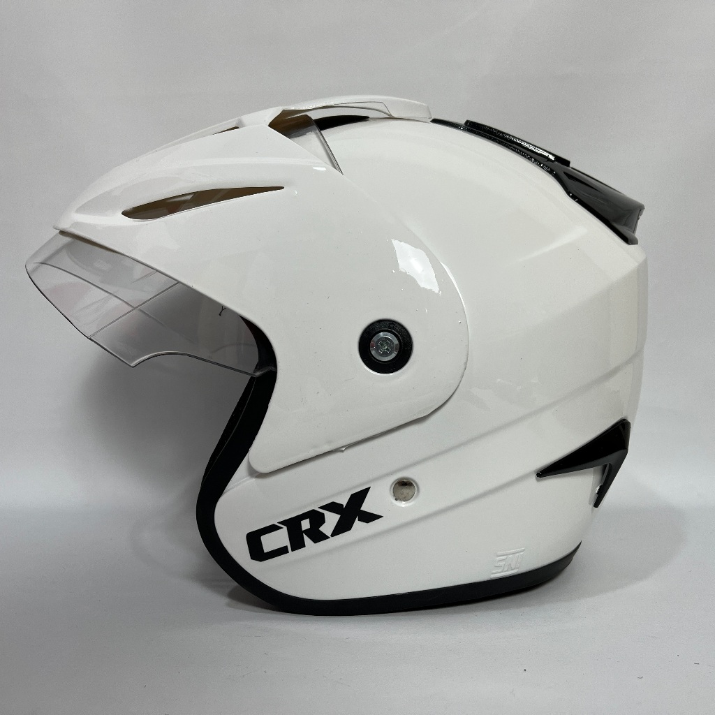 Jual Helm CRX Fortune-X Putih Glossy - Polos Solid - Single Visor - Kaca Pelangi Rainbow ...