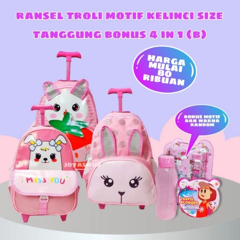 Jual Tas Troli Anak Perempuan Kelinci Gratis Bonus - Tas Troli Rabit ... Jual Tas Troli Anak Perempuan Kelinci Gratis Bonus - Tas Troli Rabit ...