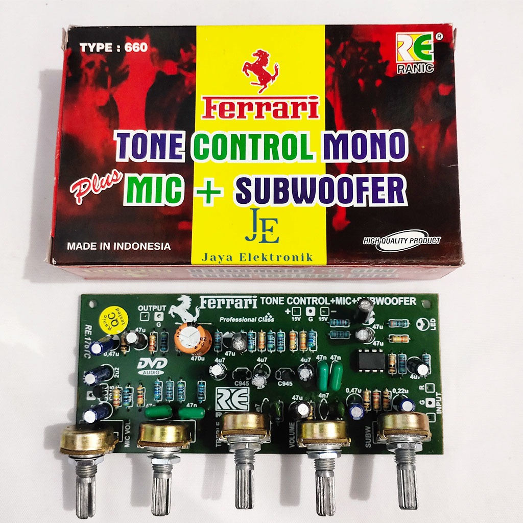 Jual KIT Tone Control Mono MIC Subwoofer FERRARI/Tone Kontrol Mic Plus ...