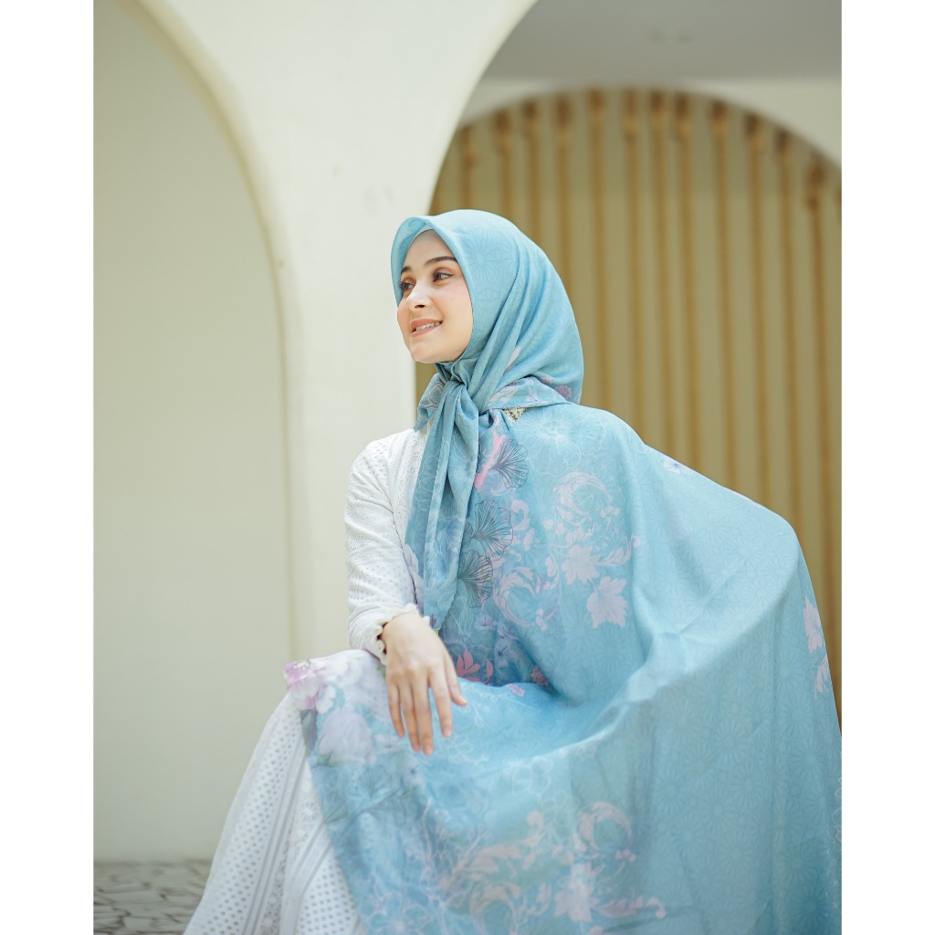 Jual AMEESHA SERIES HIJAB VOAL PRINTING SEGI EMPAT VOAL TRYSPAN ...