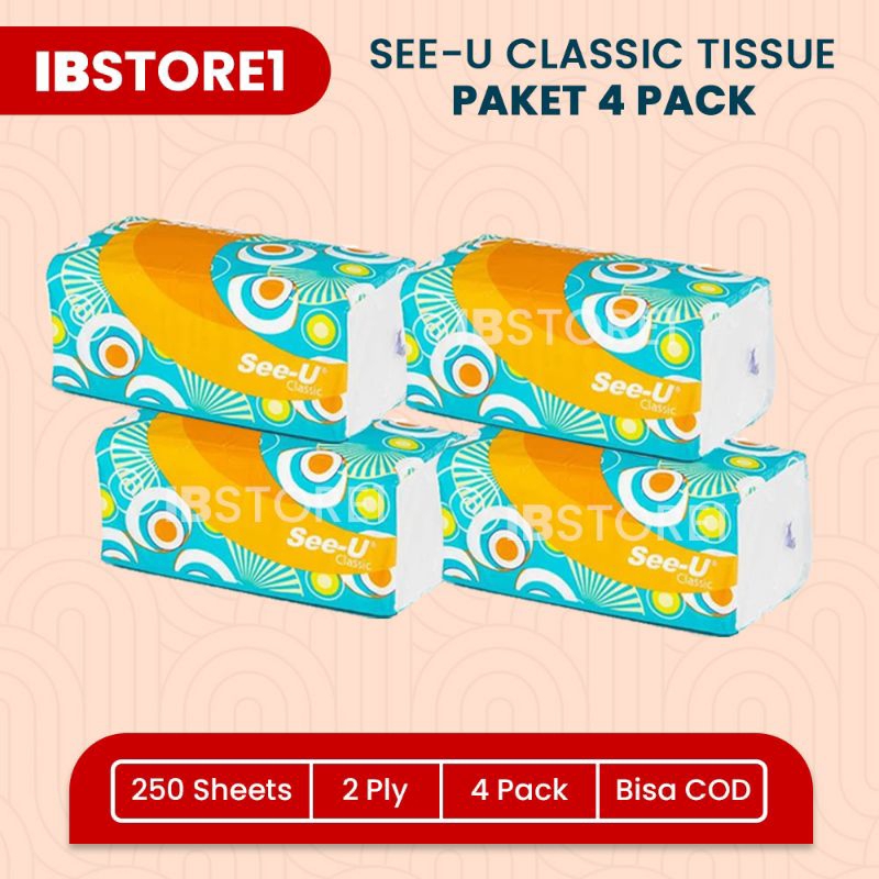 Jual Paket 4 Pcs - Tisu Facial Tissue SEE U 250 SHEET 2 Ply Promo Murah ...