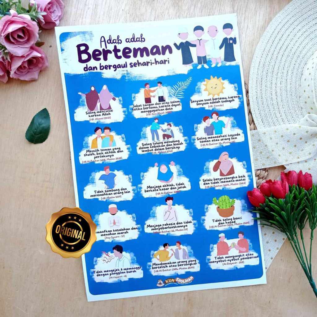 Jual Poster Adab Berteman Dan Bergaul Sehari Hari | Shopee Indonesia