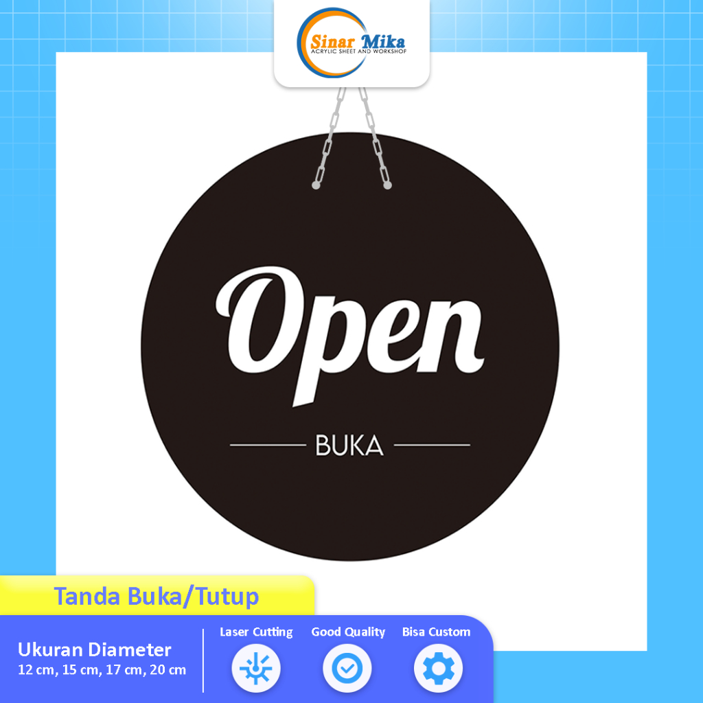 Jual Papan tanda Buka/tutup akrilik | Shopee Indonesia