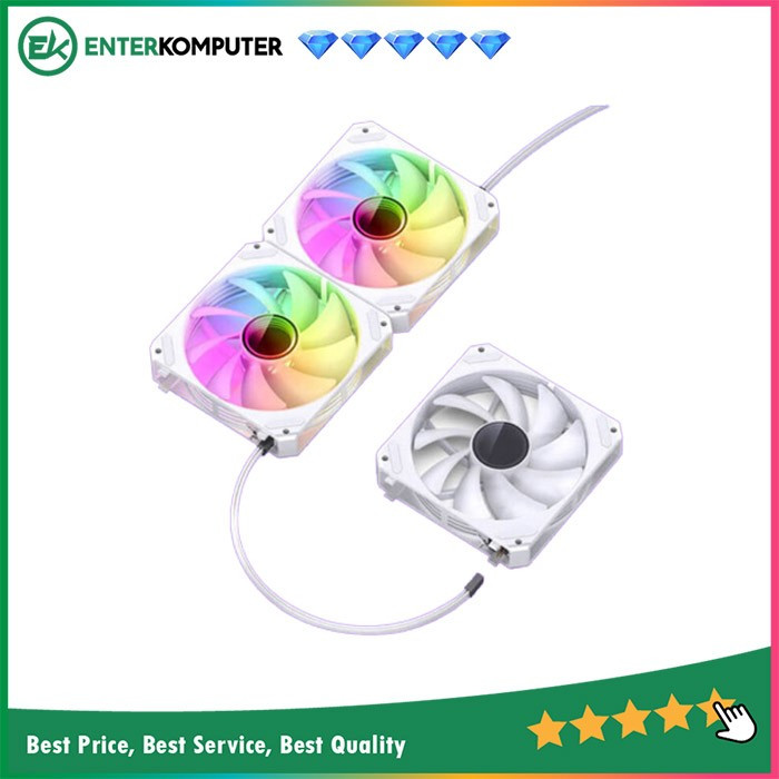 Jual CUBE GAMING CHAIN WHITE A-RGB Fan (3 x 120MM) Wireless Connection ...