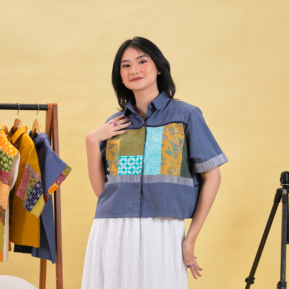 Jual NONA RARA - PARTicular - Misty, Baju Batik Kasual Modern | Shopee ...