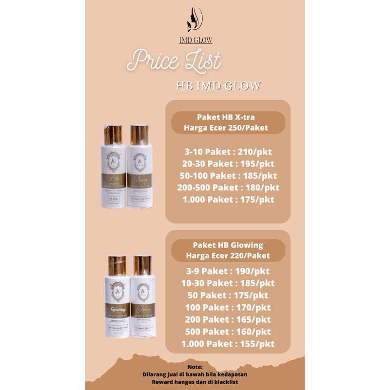 Jual 10 PAKET HB IMD GLOW ( Siang malam) | Shopee Indonesia