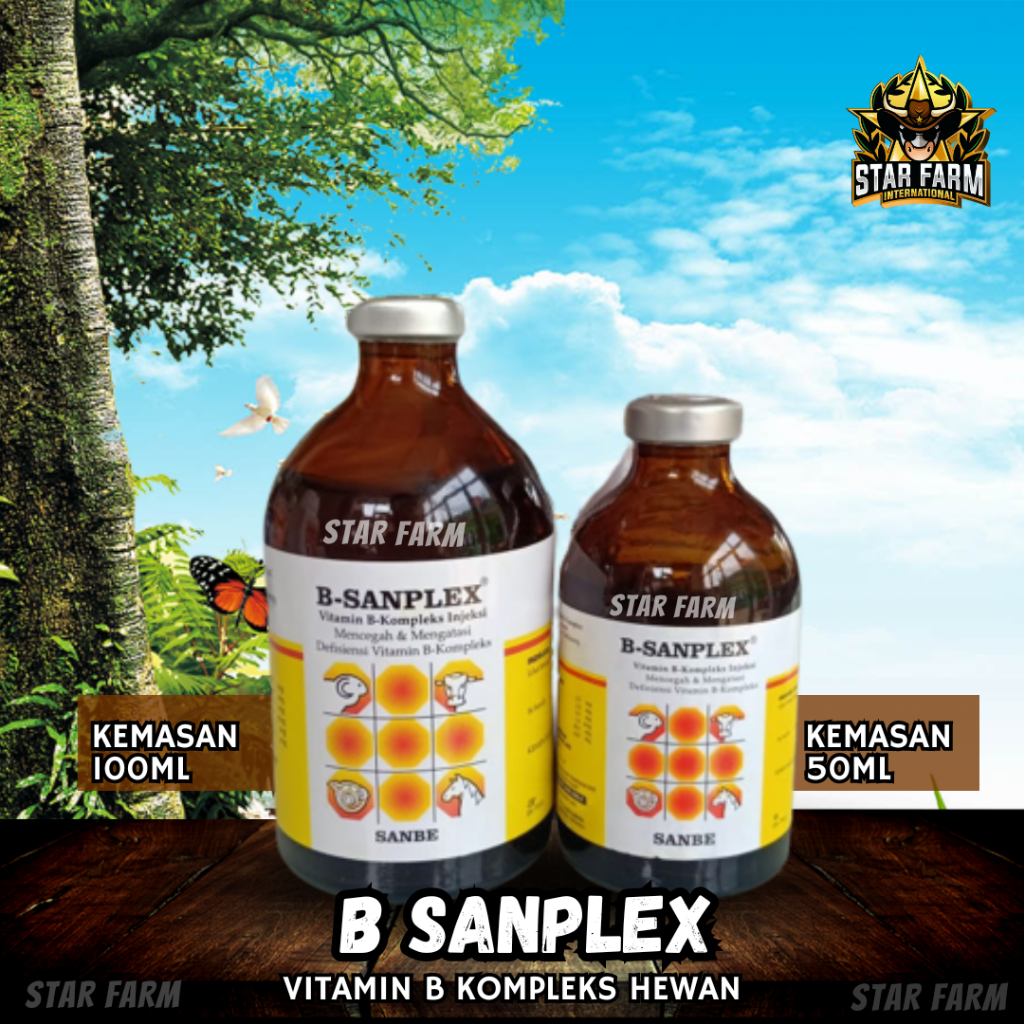 Jual B sanplex Vitamin b kompleks hewan - star farm | Shopee Indonesia