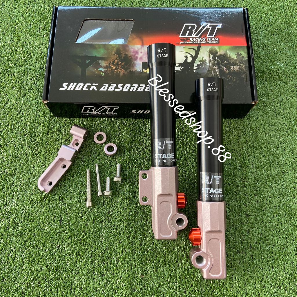 Jual SHOCK DEPAN BOTTOM PLUS BREKET SHOCK RT STAGE BLACK SERIES HONDA ...