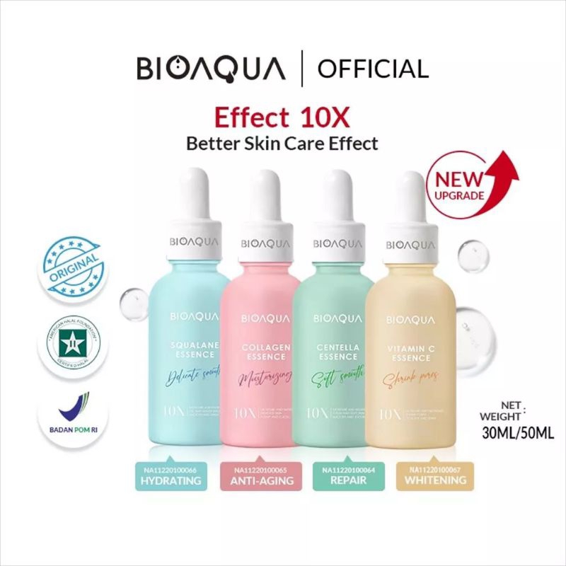 Jual BIOAQUA EFEK 10x SERUM 30ml COLLAGEN ANTI ANGING/CENTELLA BARRIER ...