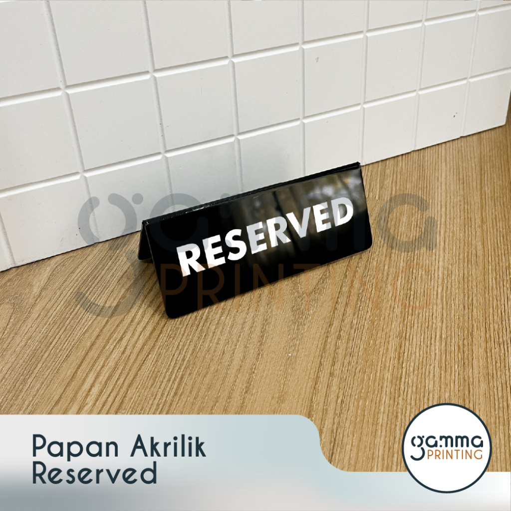 Jual Papan Meja Reserved Akrilik / Reserve Acrylic Table Sign / Tanda ...