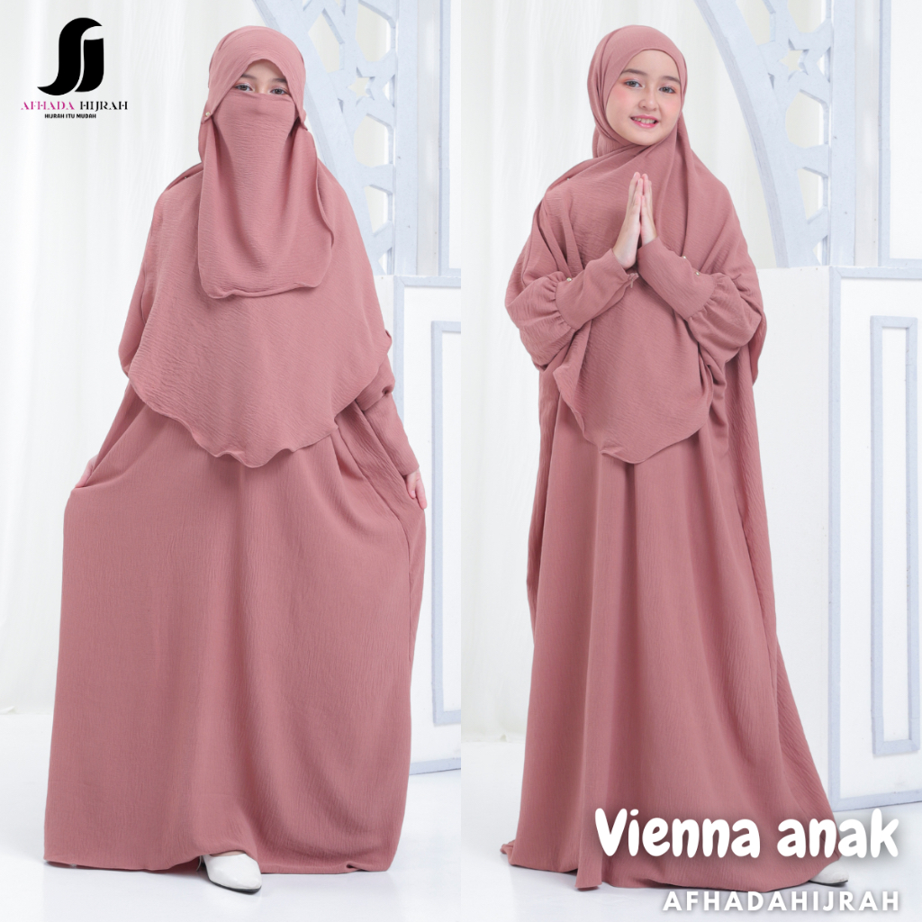 Jual Afhadahijrah - Gamis anak perempuan model kaftan vienna set cadar ...