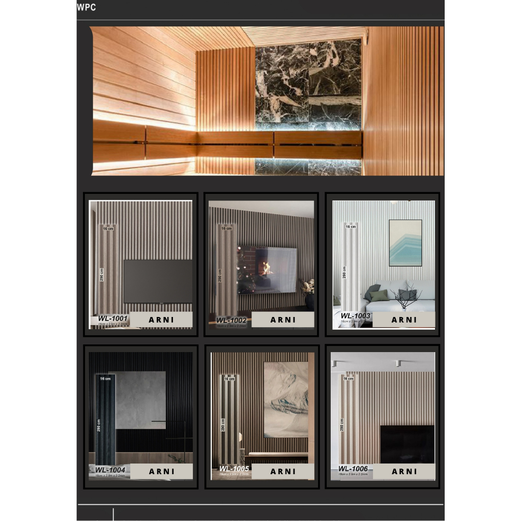 Jual Wallpanel WPC hiasan dinding backdrop tv harga termurah anti air ...